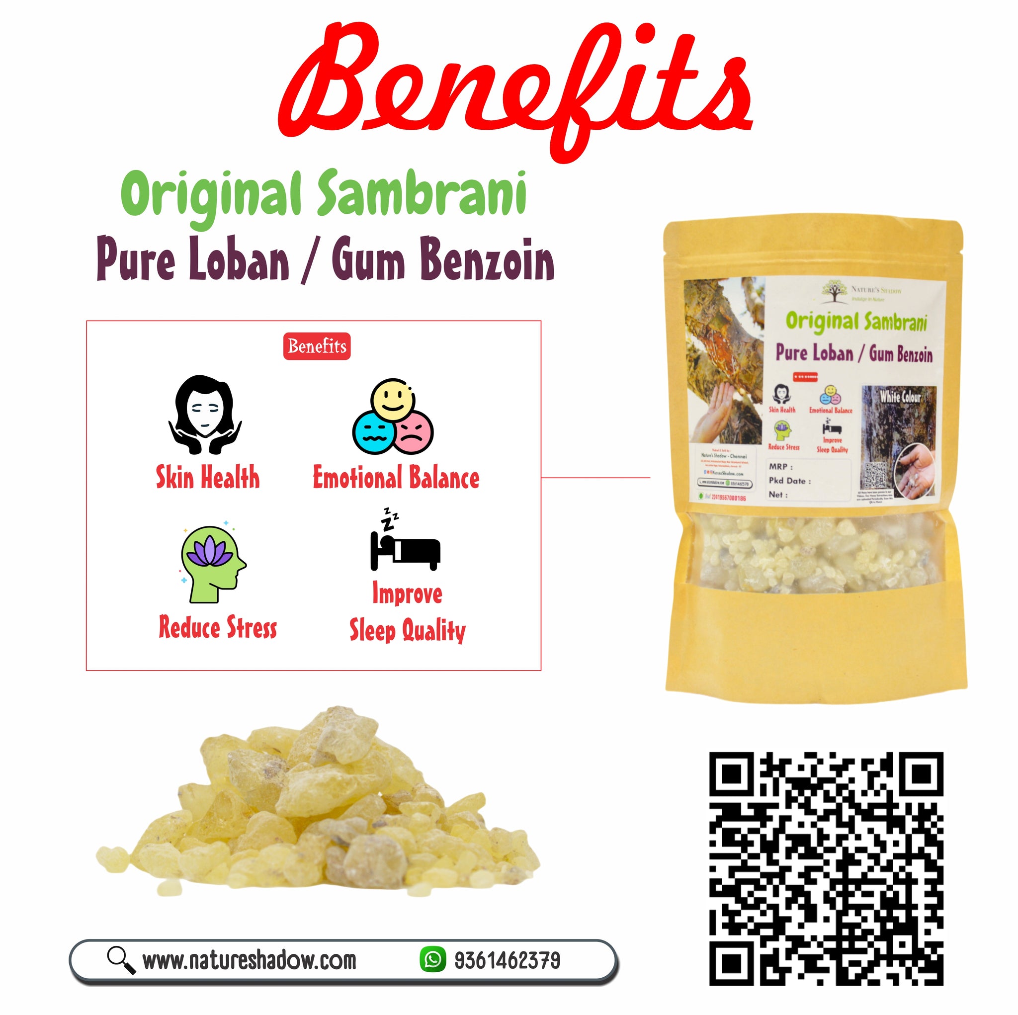Original Sambrani Gum / Gum Benzoin / Loban – Nature's Shadow